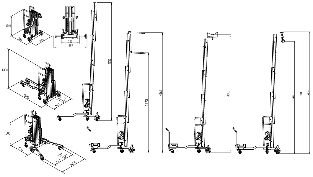 多功能貨物搬運機 – BD400 - 國勝豐工具機股份有限公司 - 安全便捷, 適用於不同工作場所
